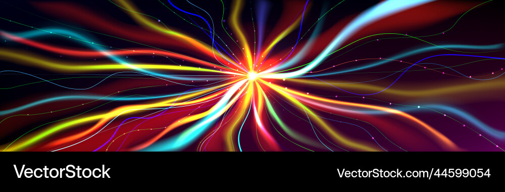 Abstract background with colorful curve lines Vector Image