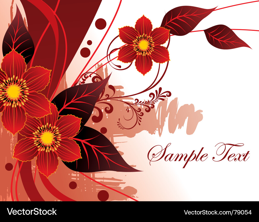 Floral document Royalty Free Vector Image - VectorStock