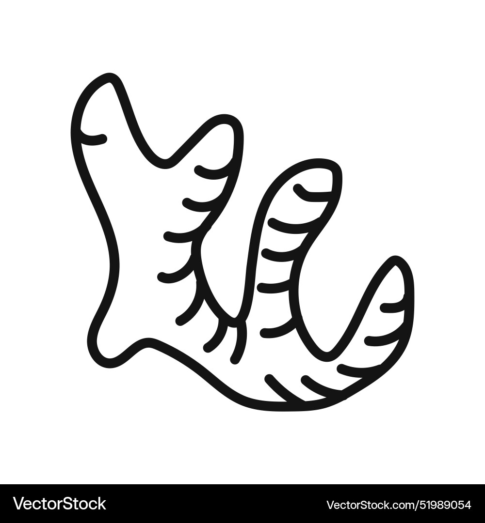 Ginger icon mark in filled style Royalty Free Vector Image
