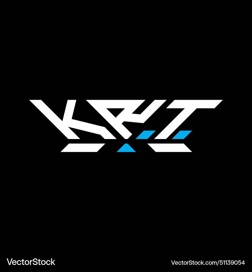 Krt letter logo design simple and modern Vector Image