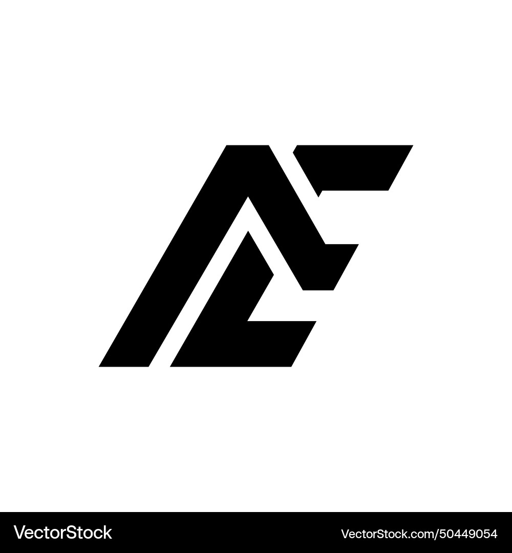 Letter n l e initial modern typography abstract Vector Image