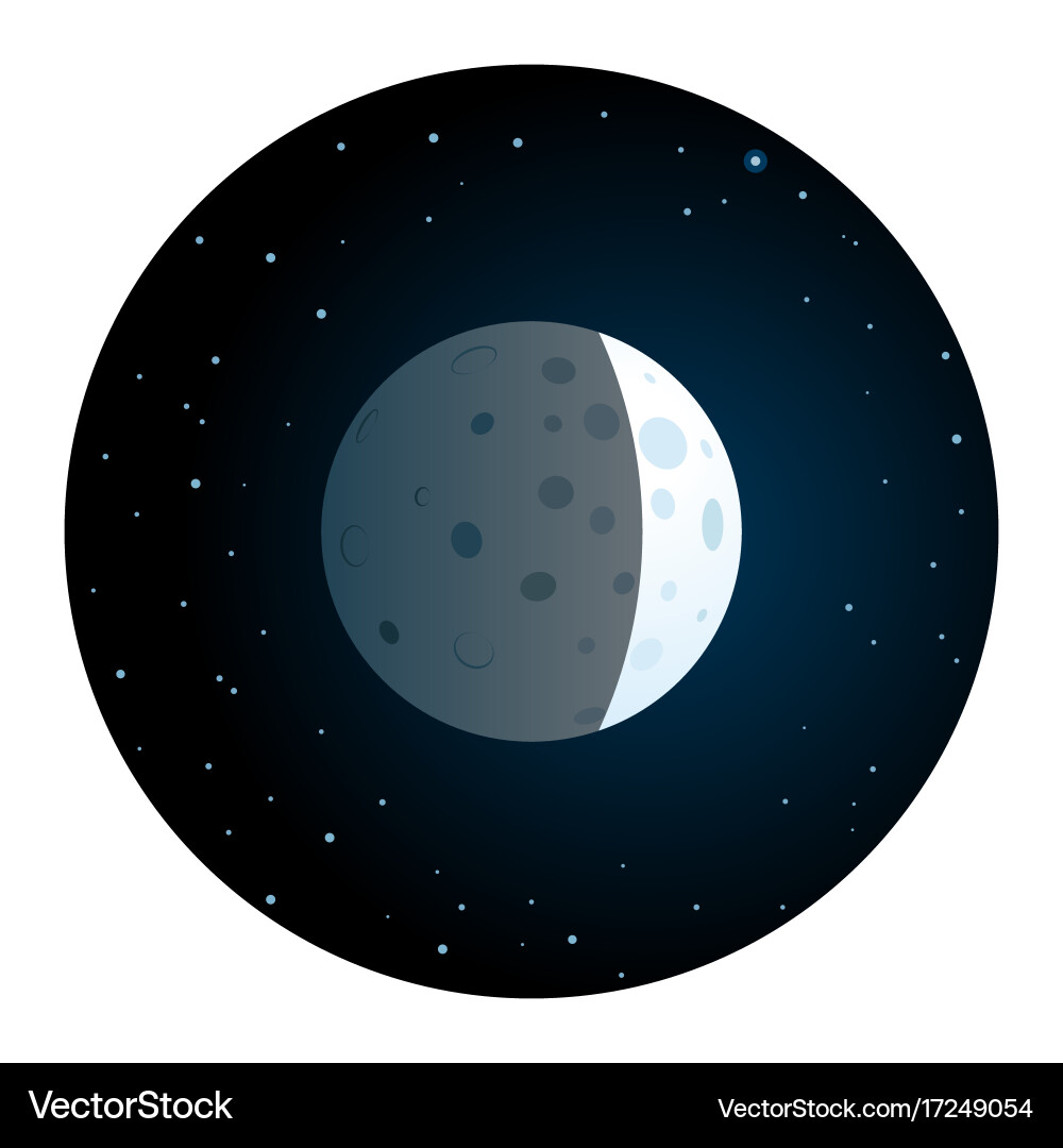Lunar eclipse round icon Royalty Free Vector Image