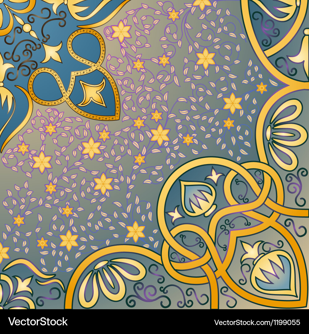 Floral arabesque background Royalty Free Vector Image