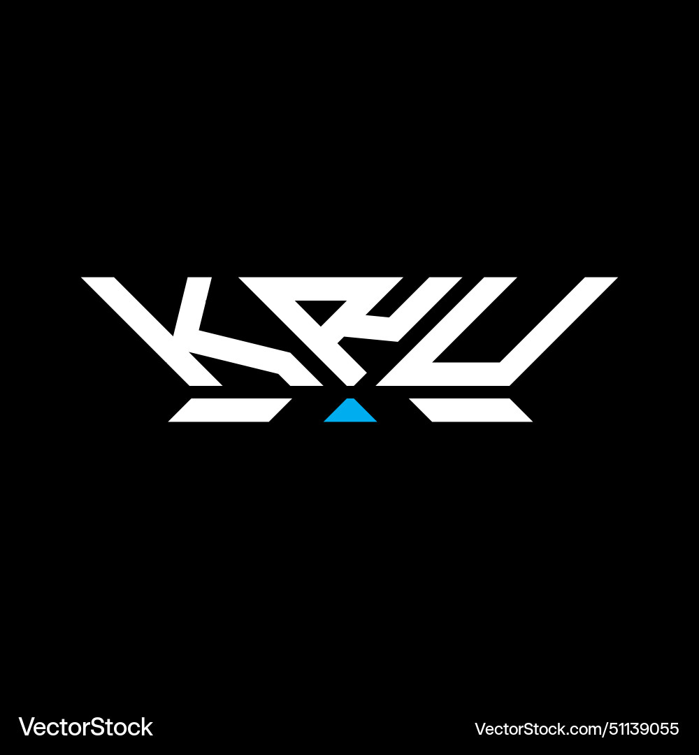 Kru letter logo design kru simple and modern logo Vector Image