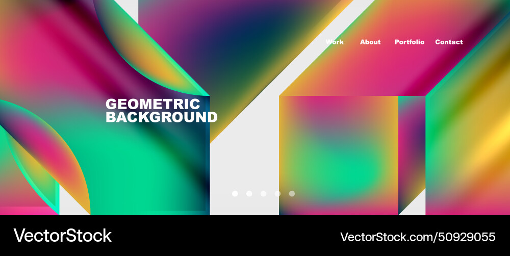 Minimal geometric web site page template design Vector Image