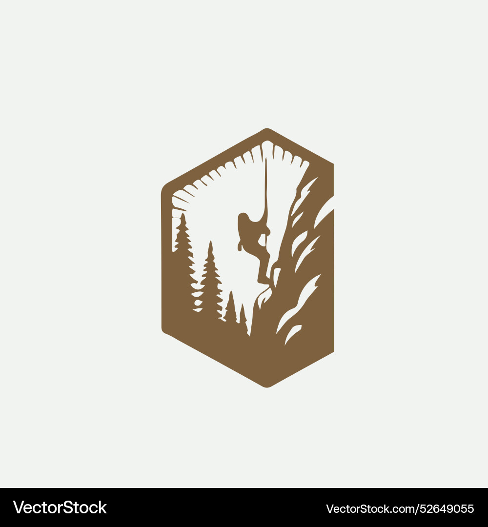 Rock climbing logo Royalty Free Vector Image - VectorStock