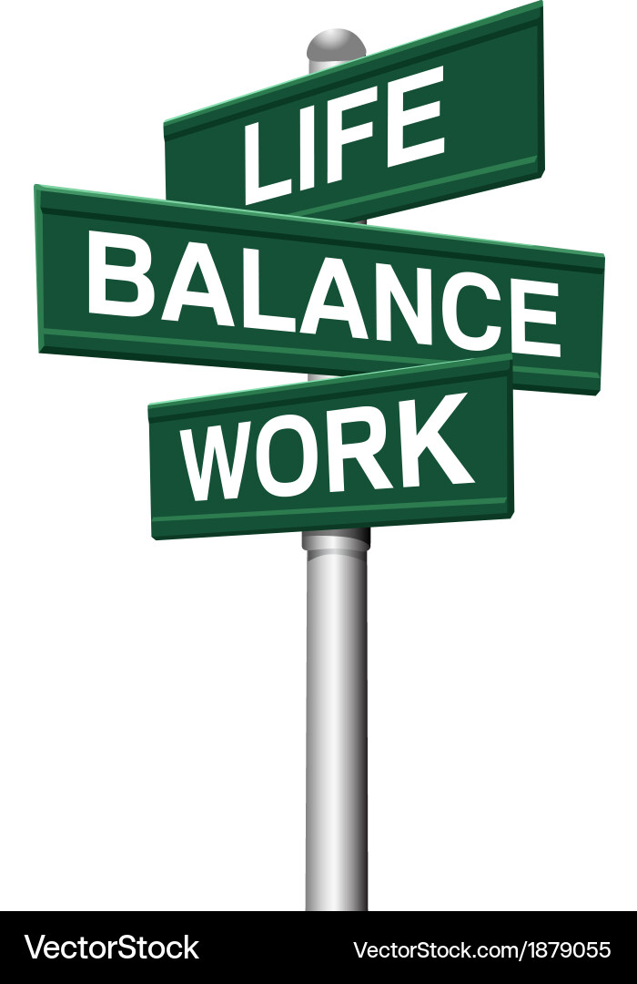 Signs life balance work choices Royalty Free Vector Image