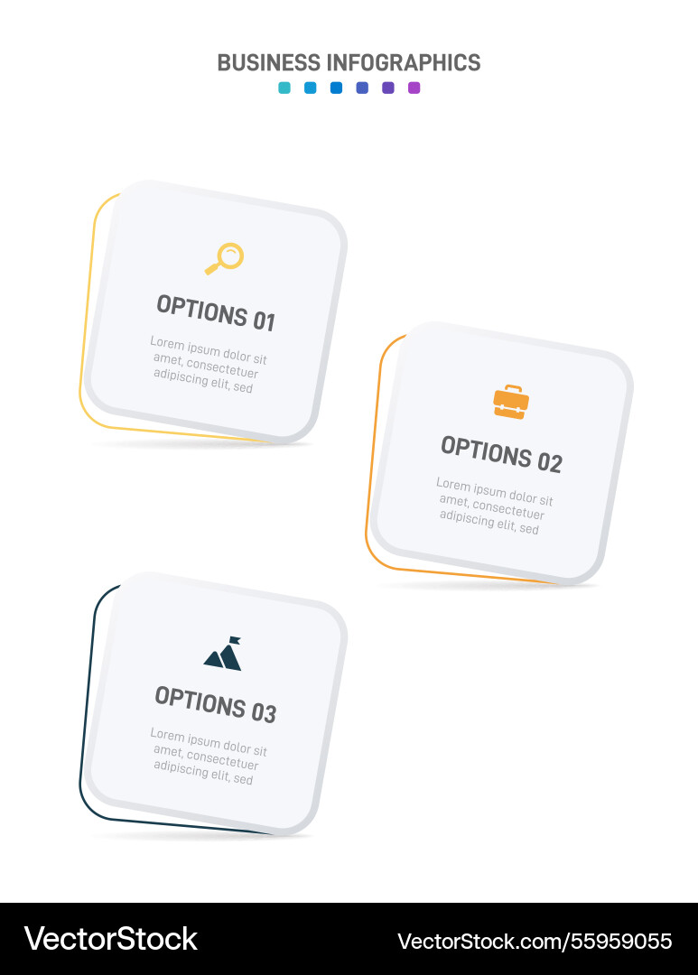 Vertical progress bar featuring 3 arrow-shaped Vector Image