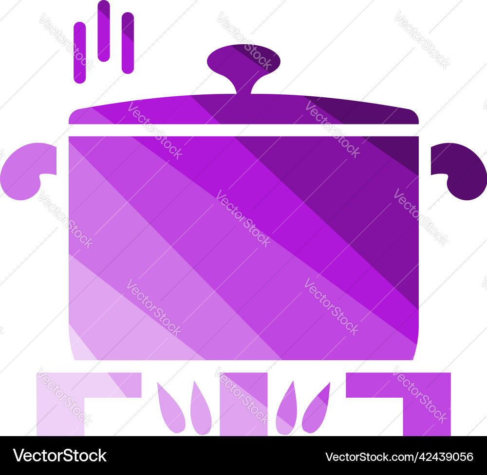 Boiling pot icon Royalty Free Vector Image - VectorStock