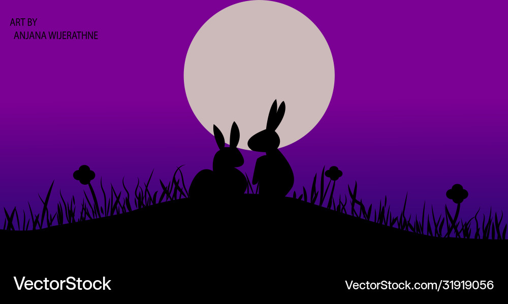 Bunny lovers Royalty Free Vector Image - VectorStock