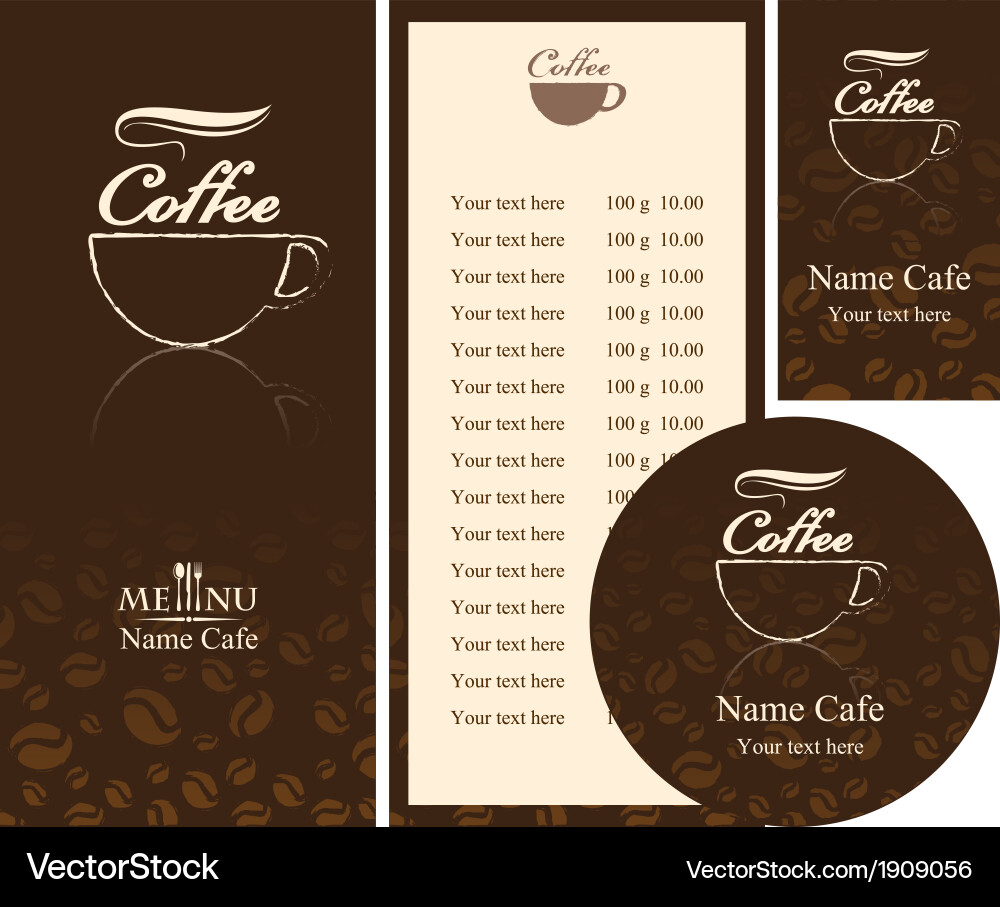 Coffee menu Royalty Free Vector Image - VectorStock