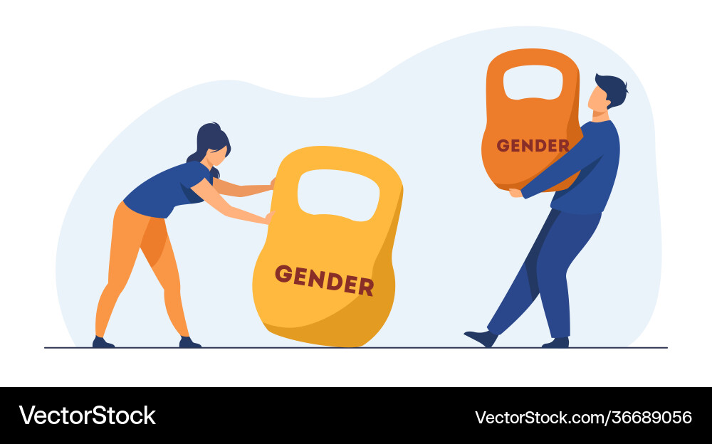 Gender discrimination and inequality Royalty Free Vector