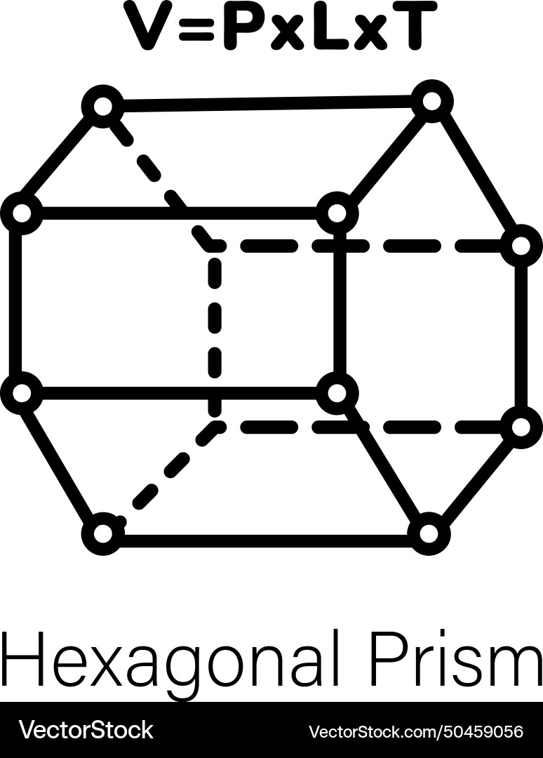 Hexagonal prism Royalty Free Vector Image - VectorStock Hexagonal prism Royalty Free Vector Image - VectorStock