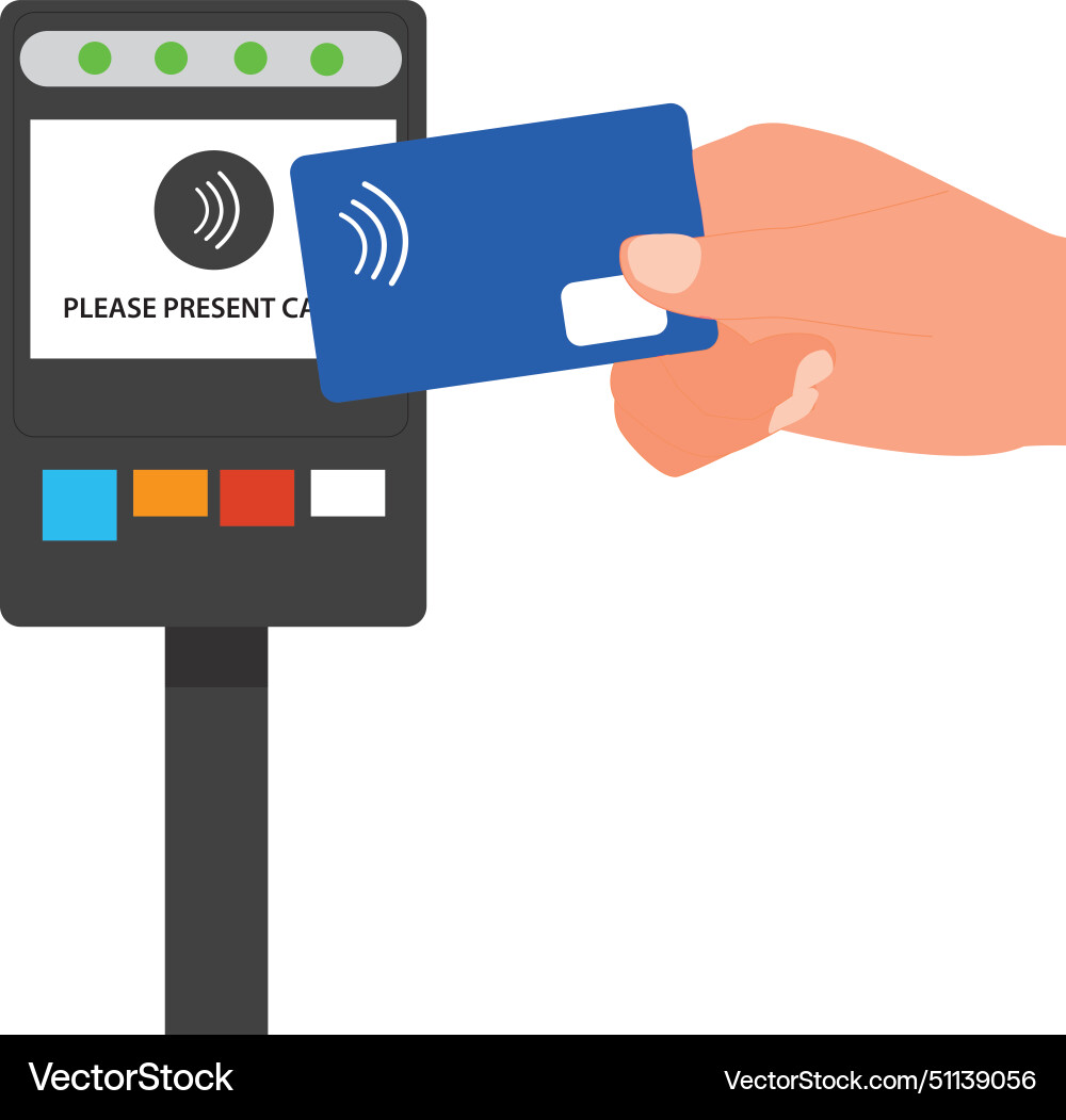 Pay merchant hands credit card Royalty Free Vector Image