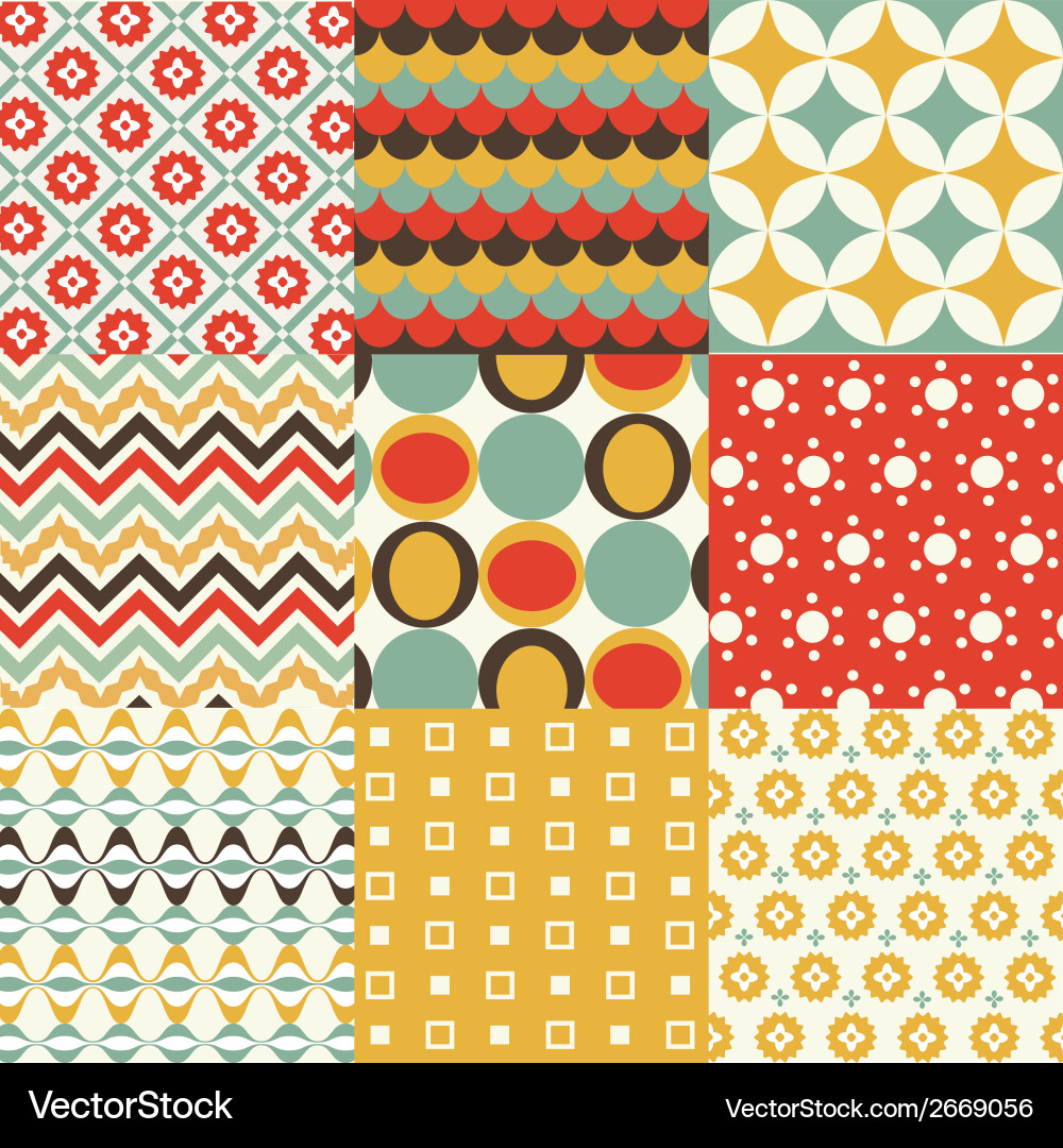 Retro seamless pattern Royalty Free Vector Image