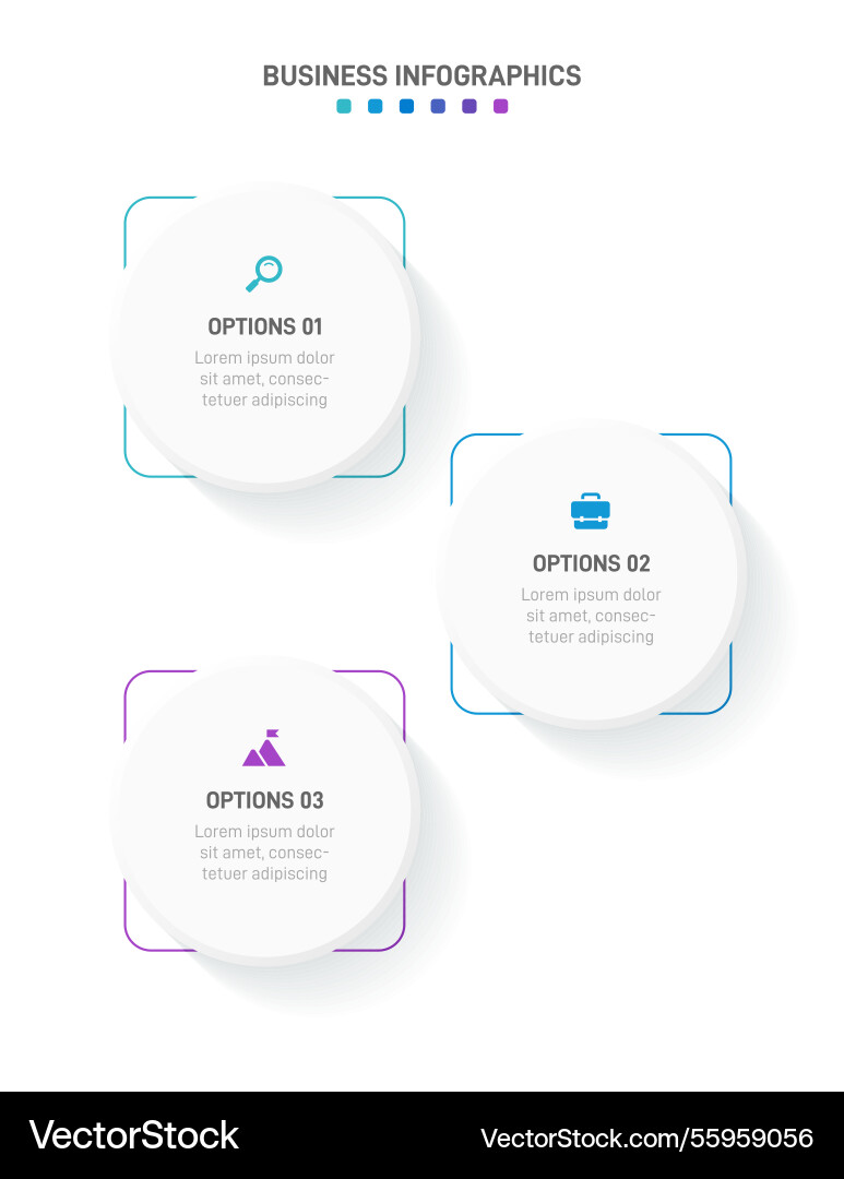 Vertical progress bar featuring 3 arrow-shaped Vector Image