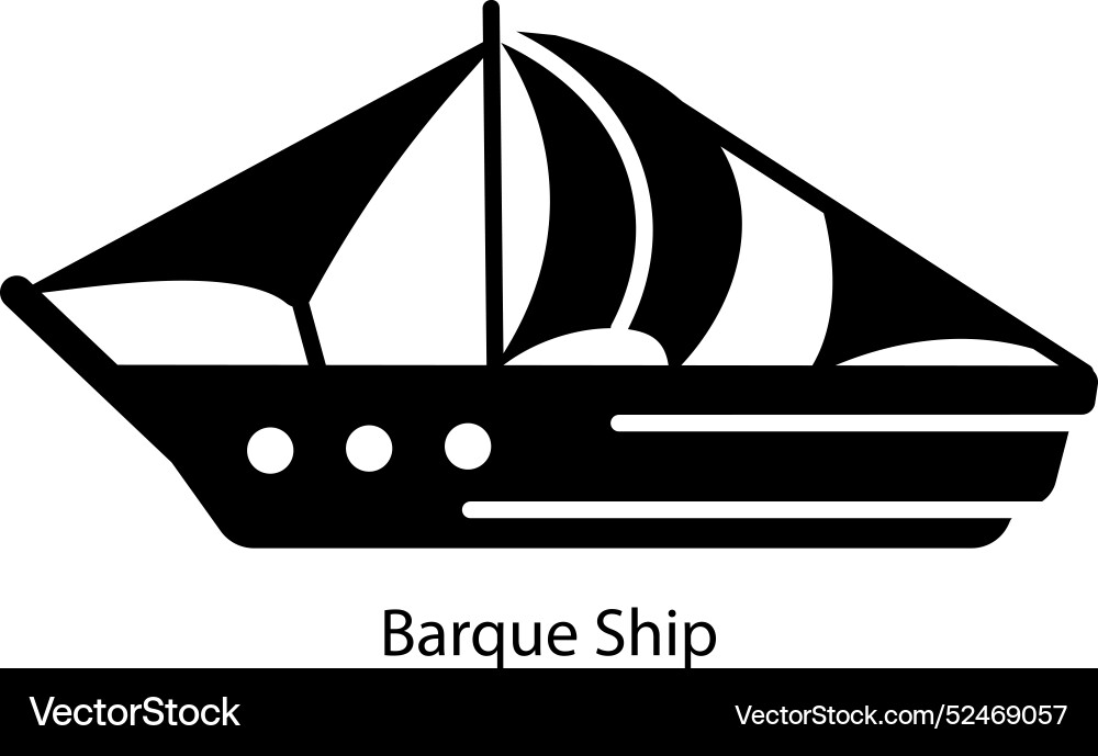 Barque ship Royalty Free Vector Image - VectorStock