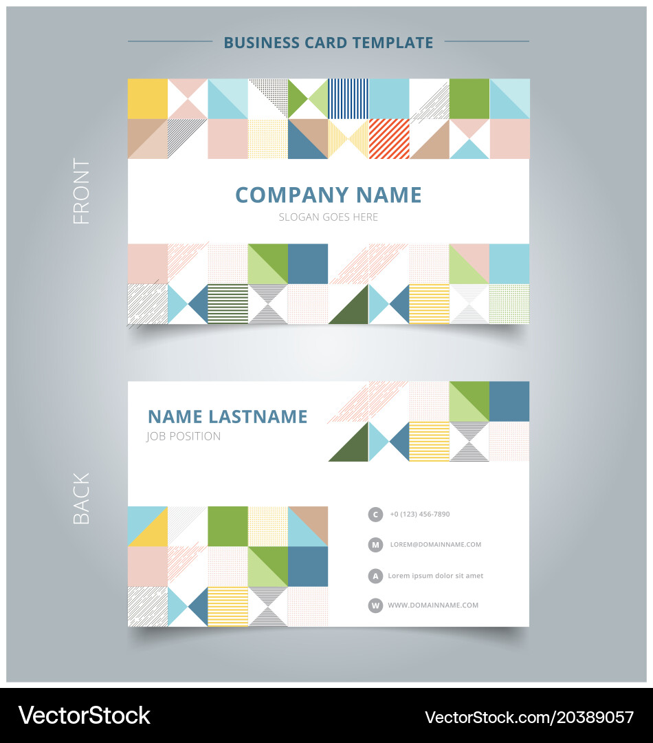 Creative business card and name template Vector Image
