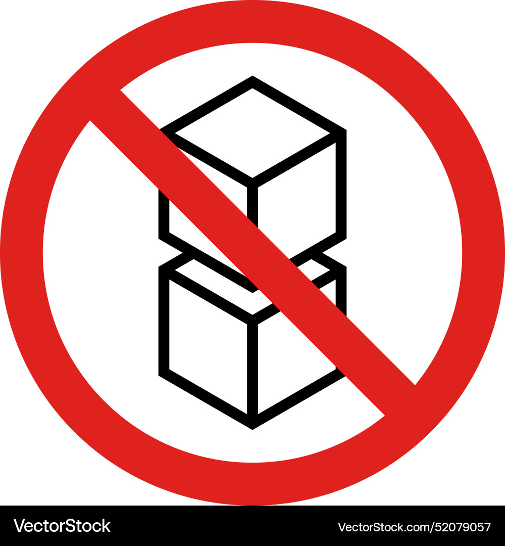 Do not stack icon packaging mark Royalty Free Vector Image