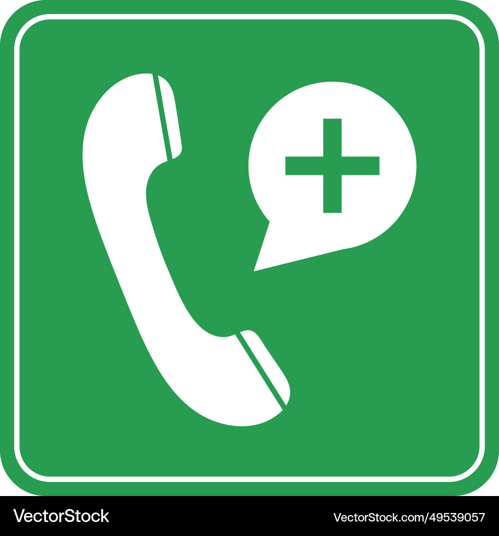 Emergency signal of call Royalty Free Vector Image