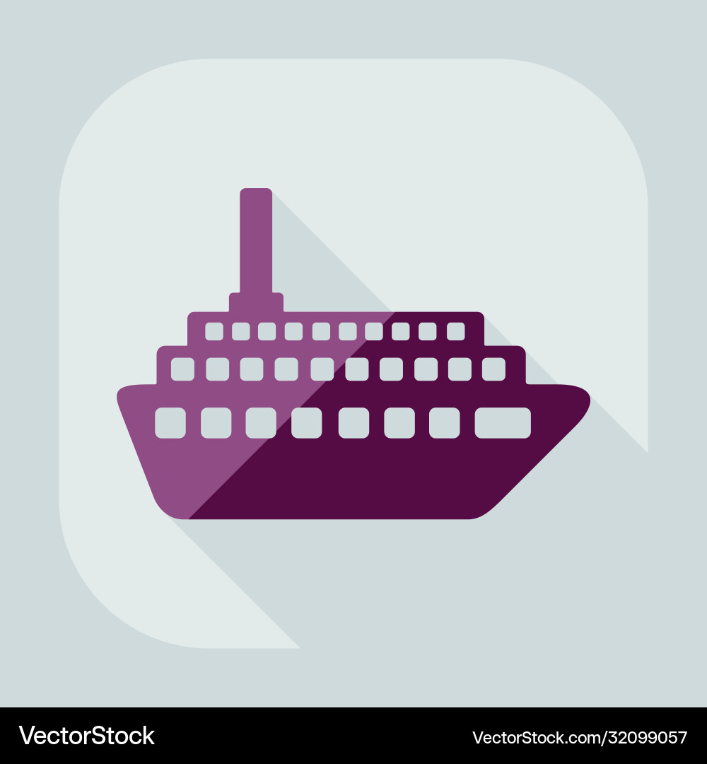 Flat modern design with shadow icon ship Vector Image
