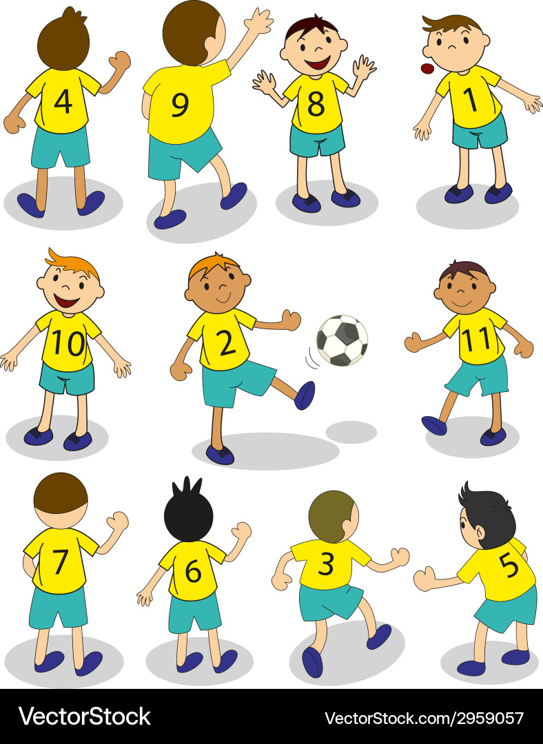 Football team Royalty Free Vector Image - VectorStock