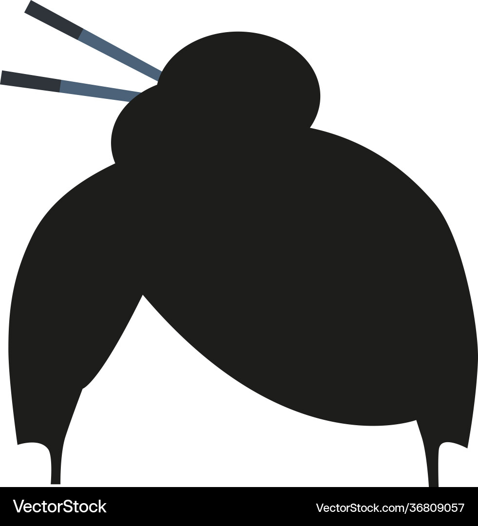 Hair bun icon Royalty Free Vector Image - VectorStock