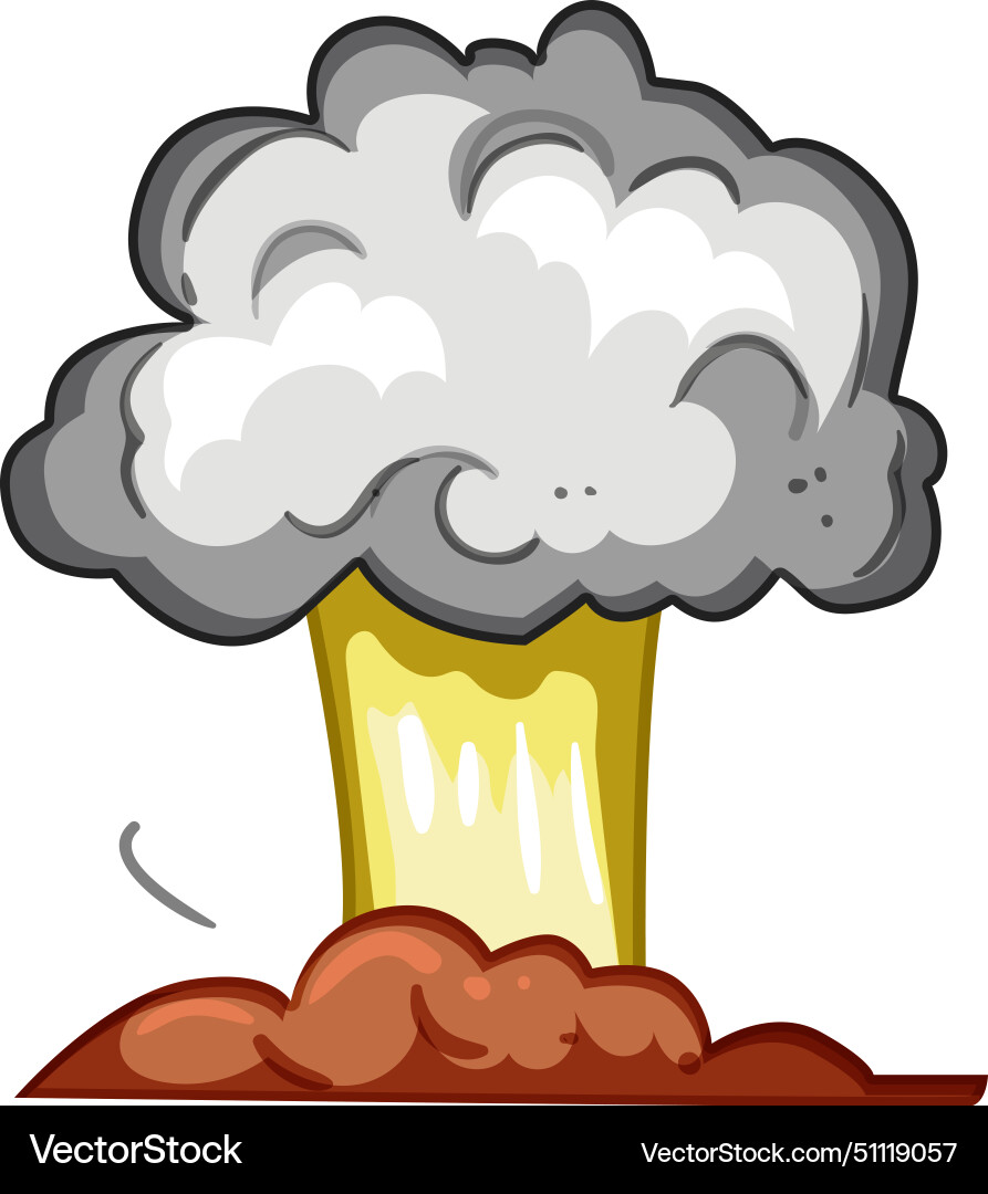 Impact explosion effect cartoon Royalty Free Vector Image