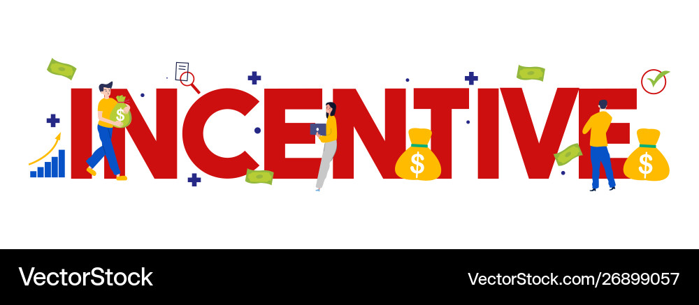 Incentive program company to employee Royalty Free Vector