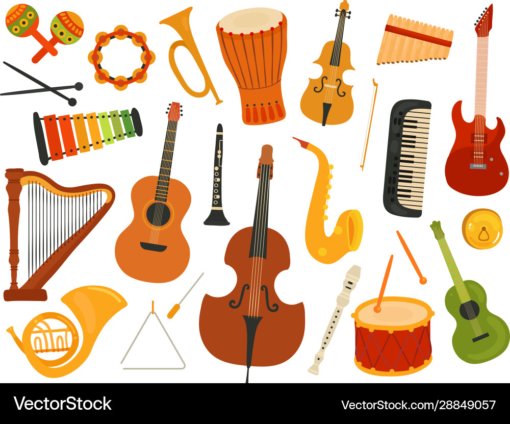 Musical Instruments Collection Royalty Free Vector Image