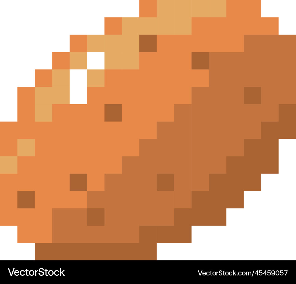 Pixelated vegetable potato icon 8 bit pixels Vector Image