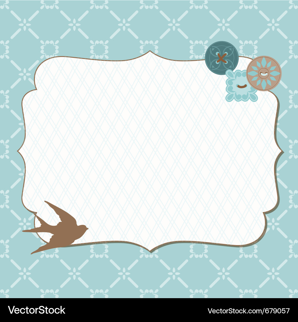 Retro Photo Frame Card Royalty Free Vector Image