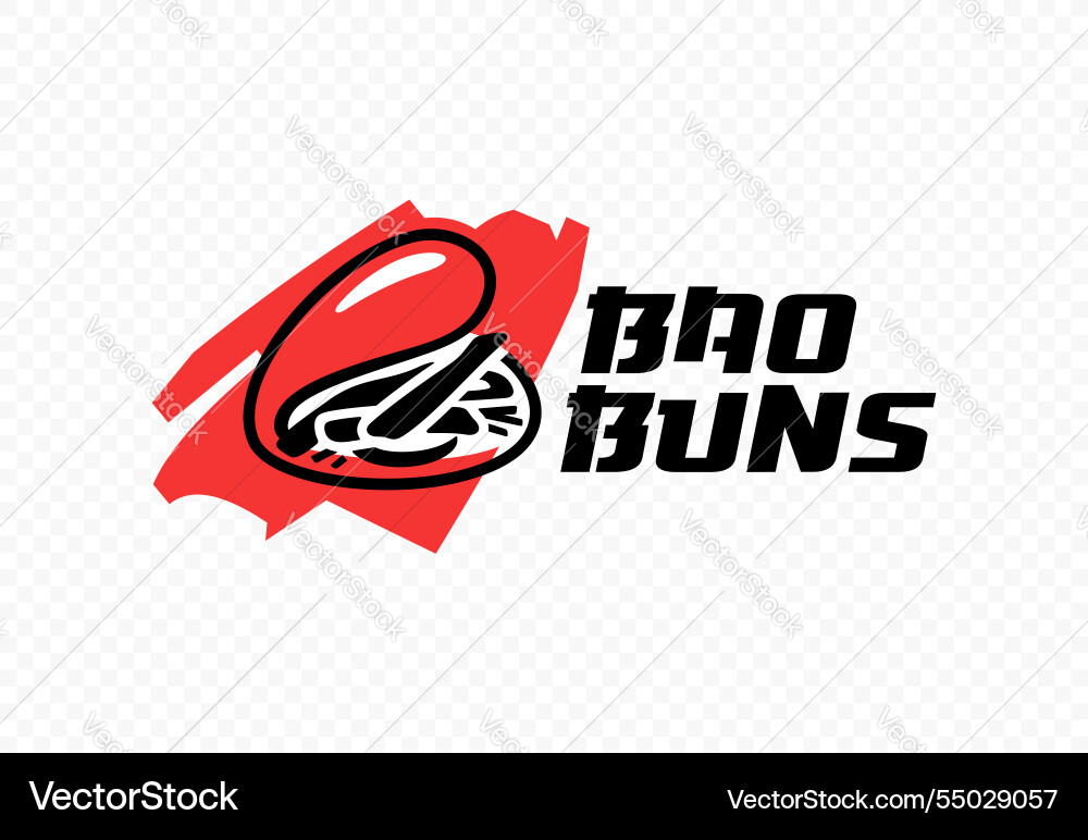 Steamed buns logo design Royalty Free Vector Image