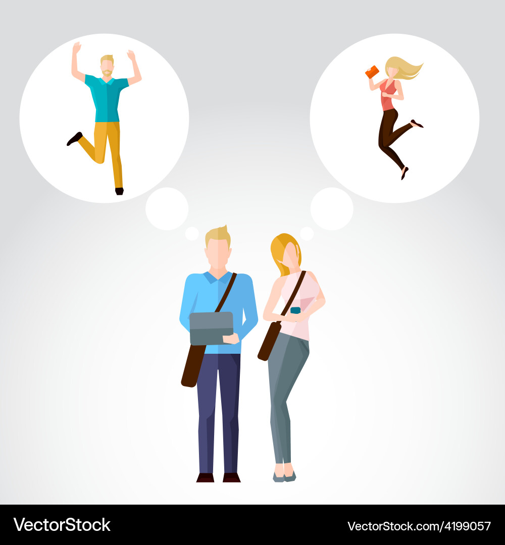 Students flat Royalty Free Vector Image - VectorStock