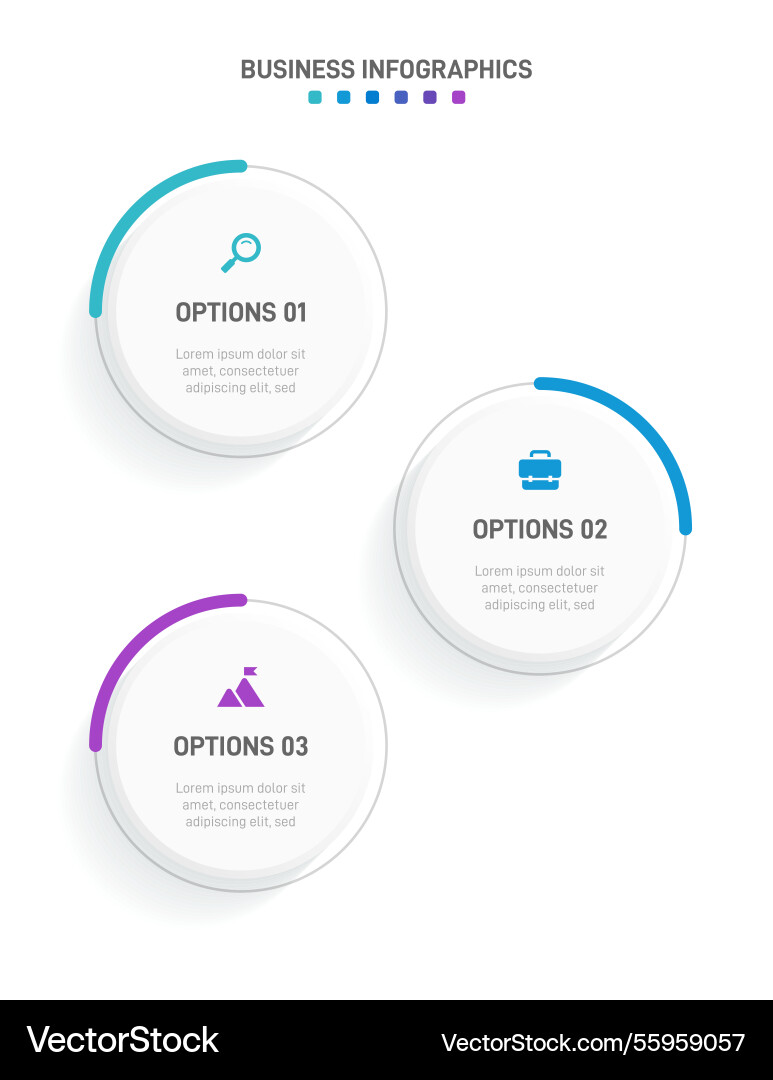 Vertical progress bar featuring 3 arrow-shaped Vector Image