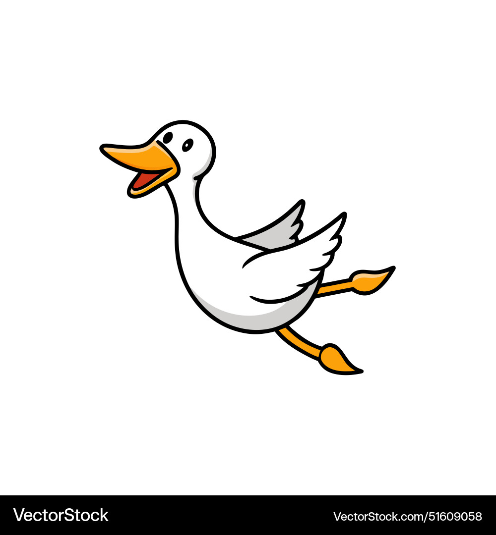 Bean goose jumps icon Royalty Free Vector Image