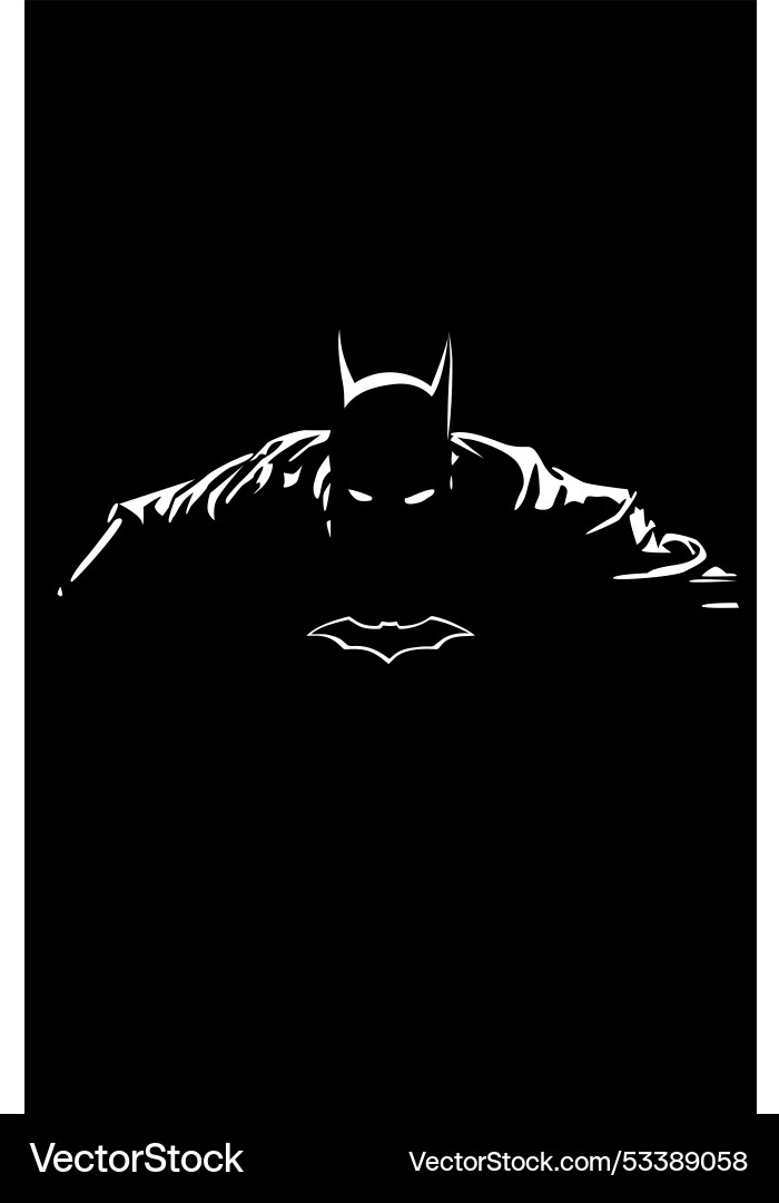 Black and white batman image Royalty Free Vector Image