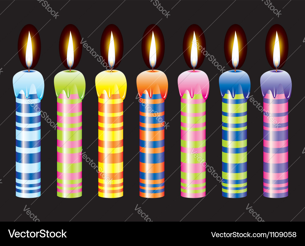Candles Royalty Free Vector Image - VectorStock