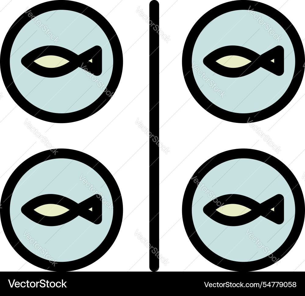 Fishing farm ponds concept icon farmer testing Vector Image