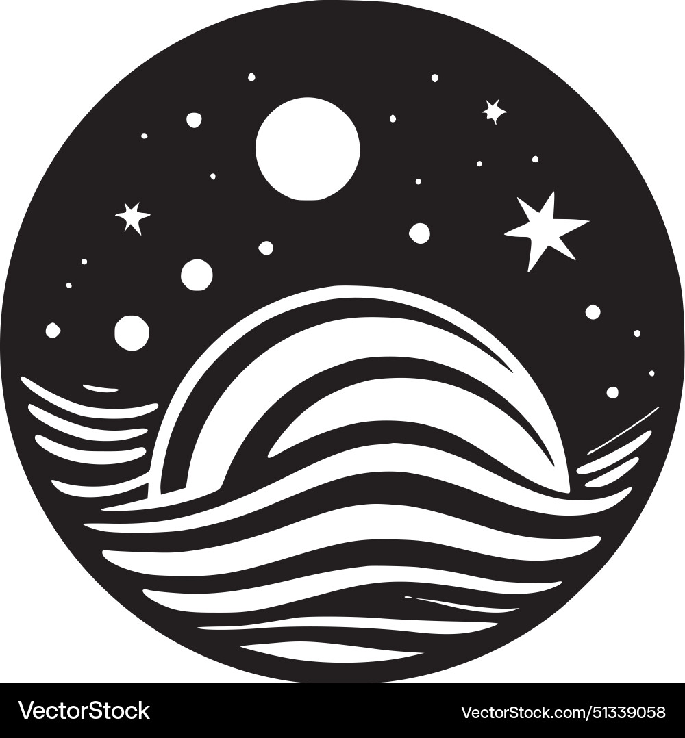 Galaxy - minimalist and simple silhouette Vector Image