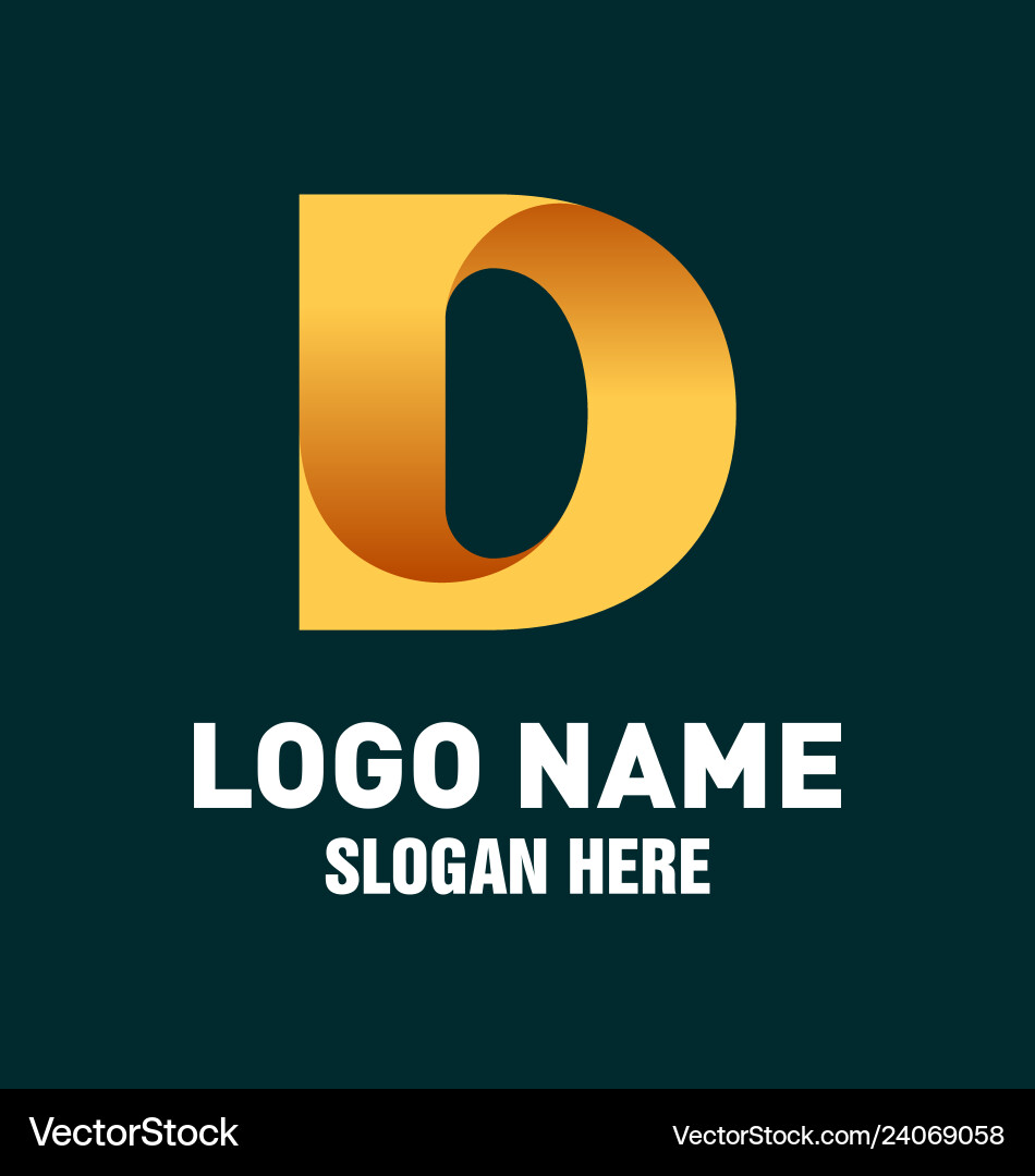 Initial d logo design Royalty Free Vector Image