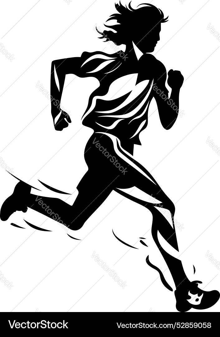 Marathon milestone sprinter logo emblem velocity Vector Image