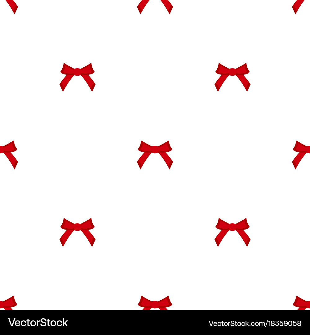 Red Bow Seamless Pattern Royalty Free Vector Image