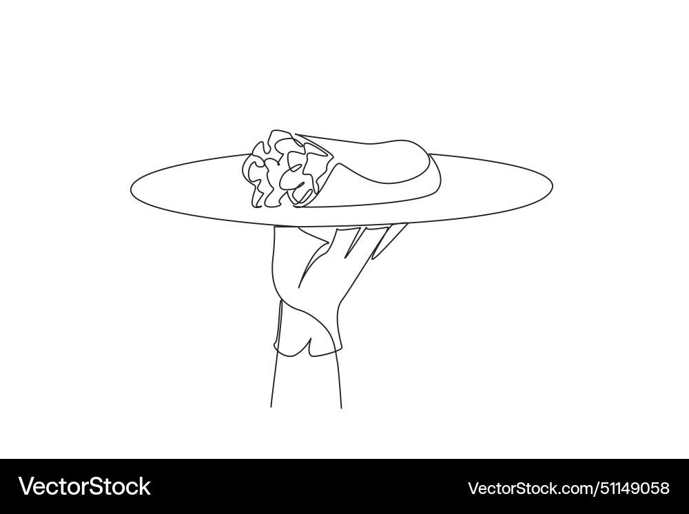 Single one line drawing of the typical Royalty Free Vector