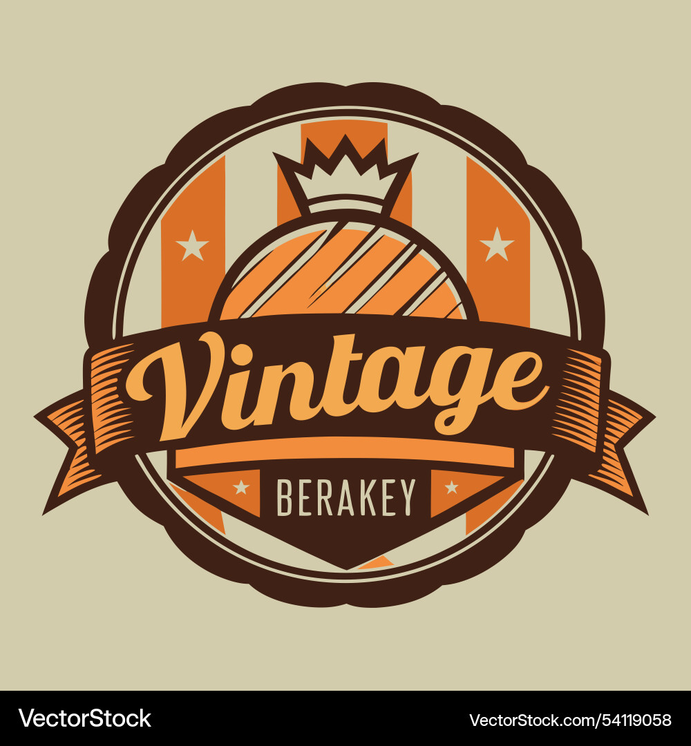 Vintage bakery logo design retro style Royalty Free Vector
