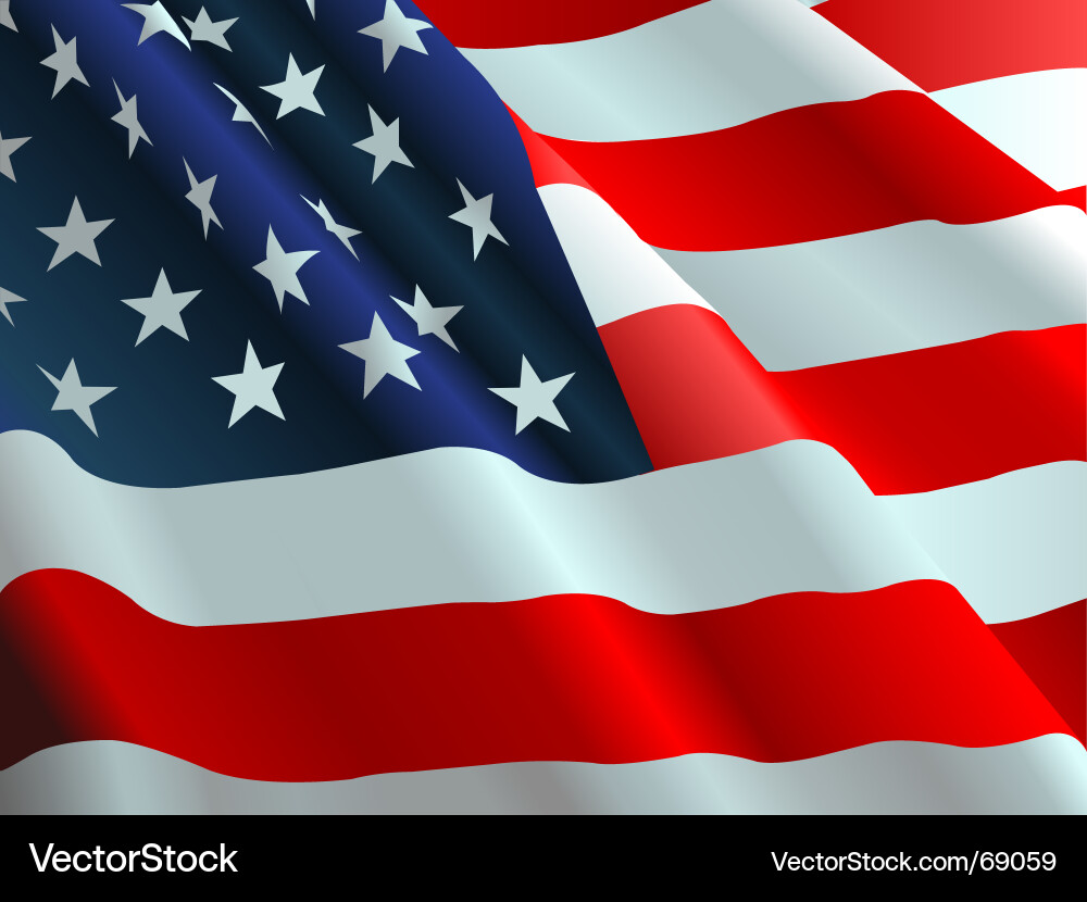 American flag Royalty Free Vector Image - VectorStock