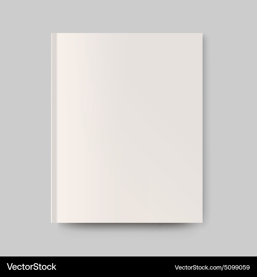 Blank magazine cover isolated object Royalty Free Vector