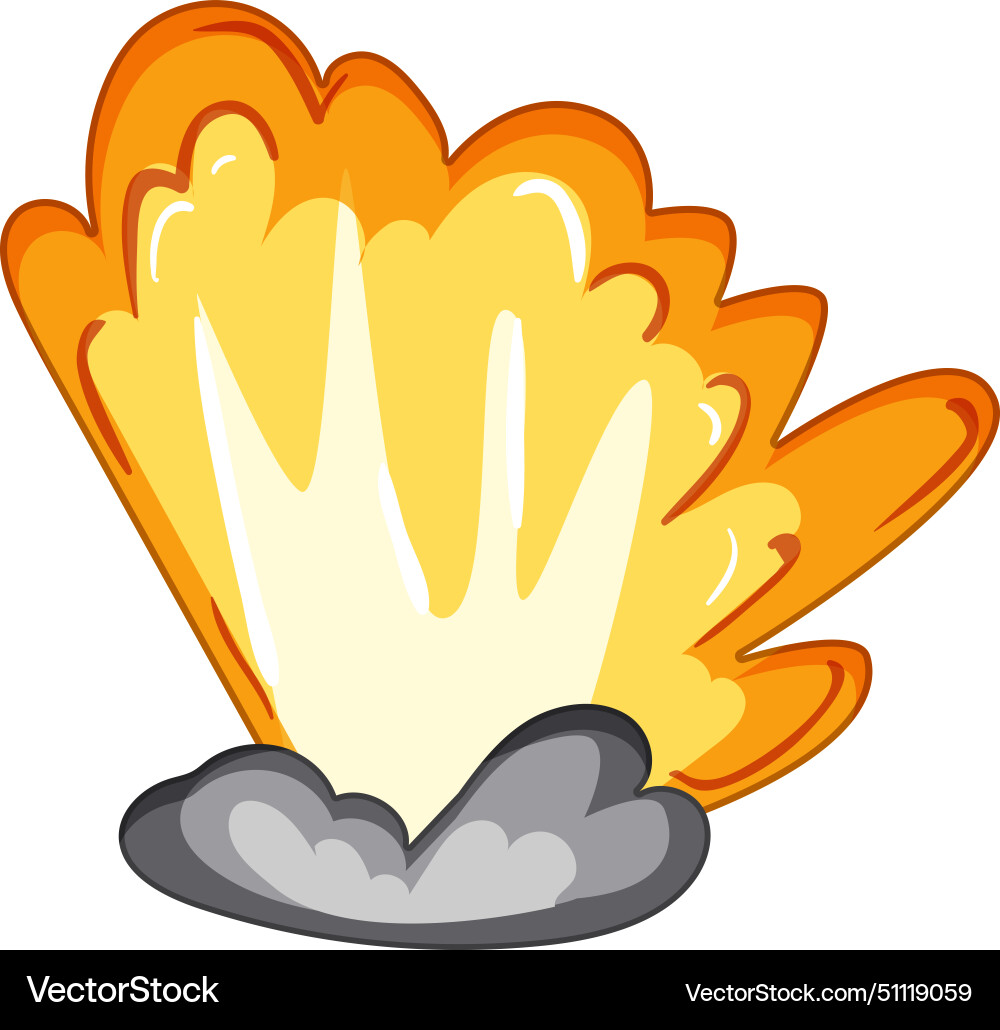 Burst explosion effect cartoon Royalty Free Vector Image