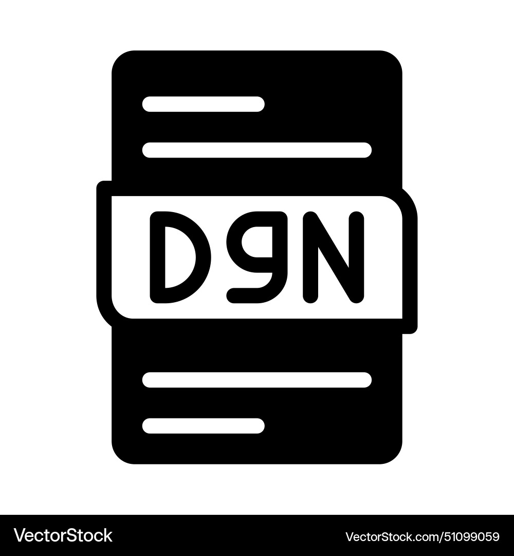 Dgn format file type icons document extension Vector Image Dgn format file type icons document extension Vector Image