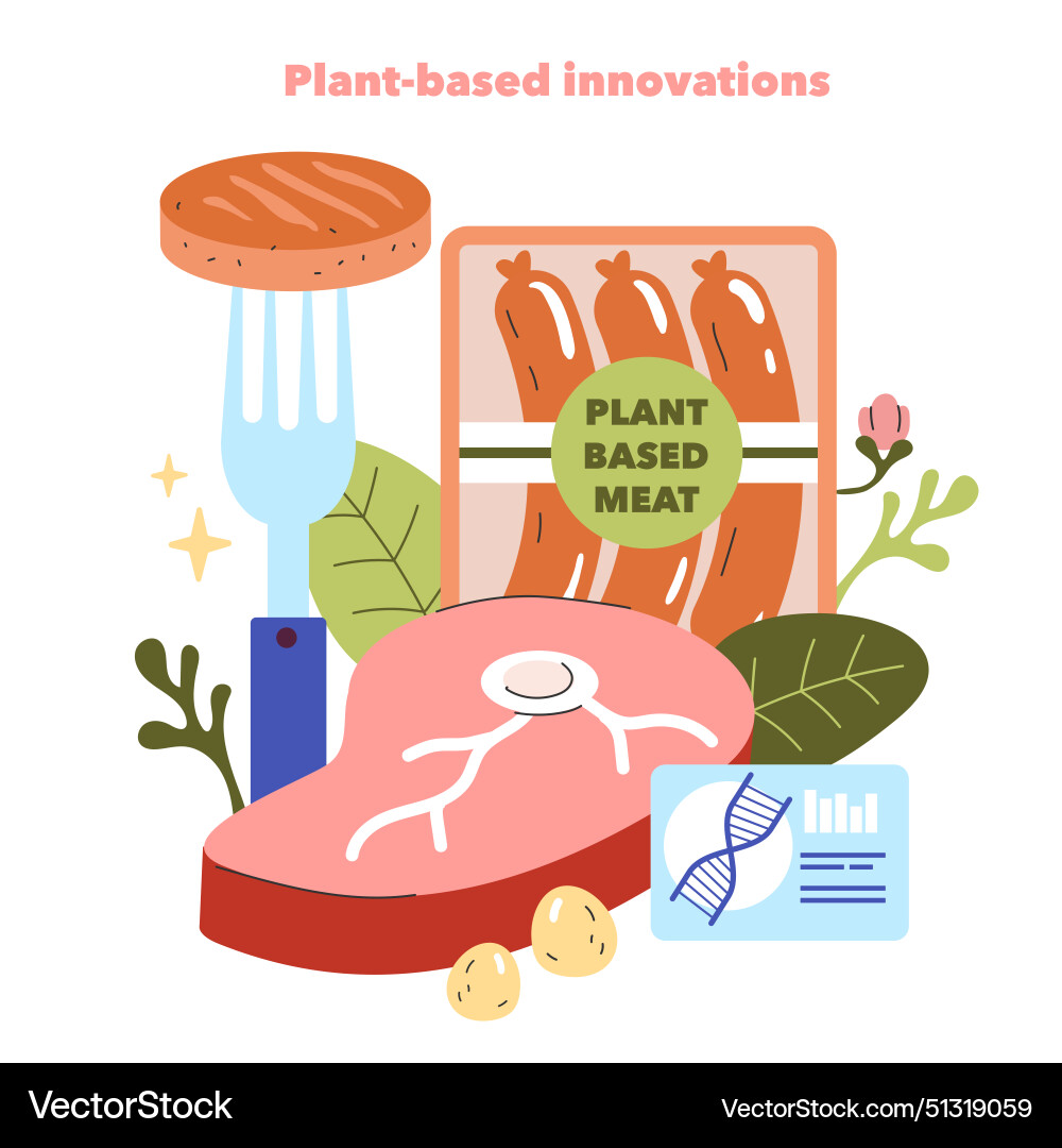 Emerging ingredients flat Royalty Free Vector Image
